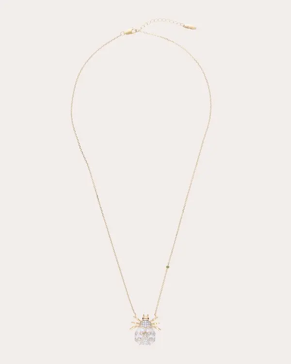 NELLY ROJAS Diamond And 18k Gold Ladybug Pendant Necklace