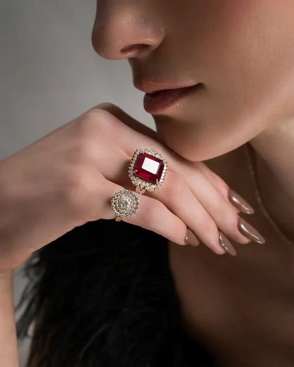 NELLY ROJAS Diamond And 18k Fatima Ring