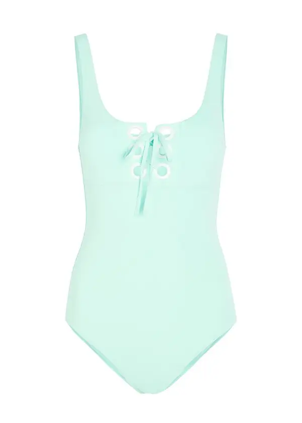 Melissa Odabash London Lace-up Swimsuit - Mint