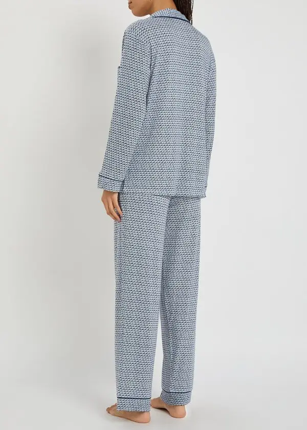 Eberjey Gisele Printed Jersey Pyjama Set - Navy