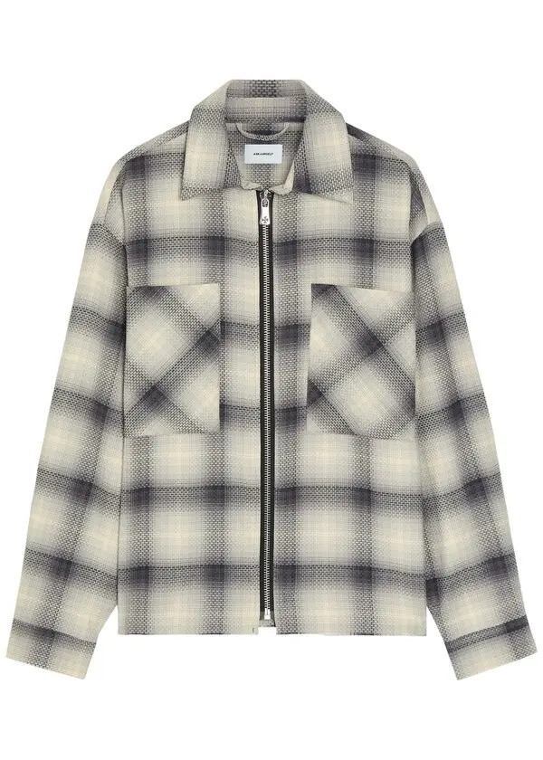 ASKYURSELF Raw Summer Plaid Flannel Overshirt