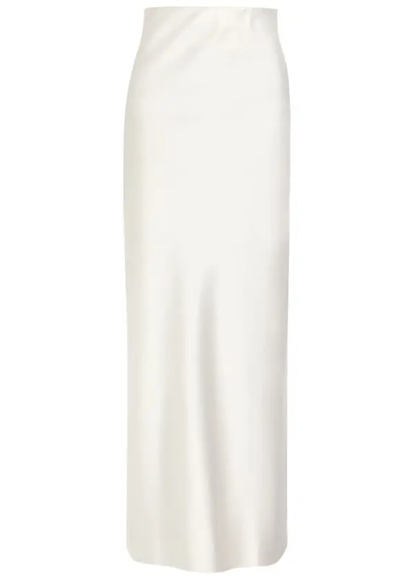 SKIIM Satin Maxi Skirt - Off White