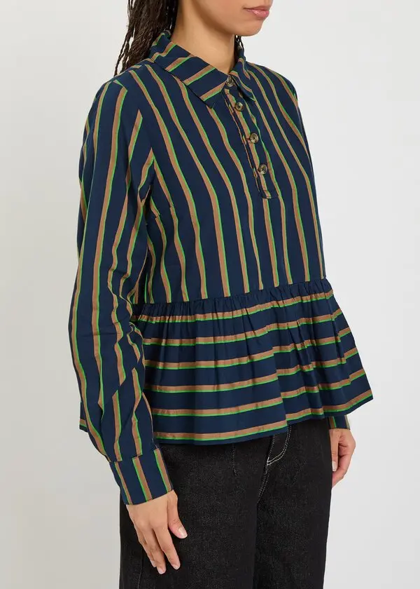 DAMSON MADDER Striped Cotton-poplin Shirt