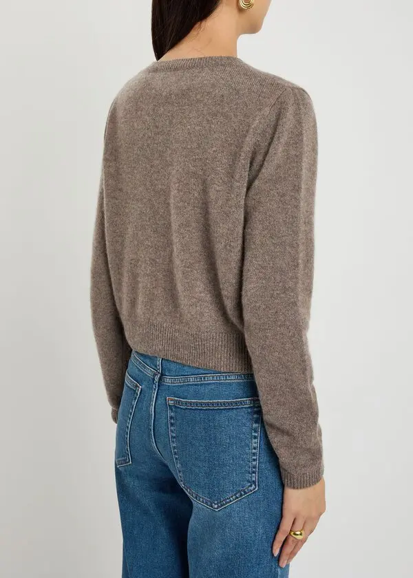 REFORMATION Clara Cashmere Cardigan - Light Brown