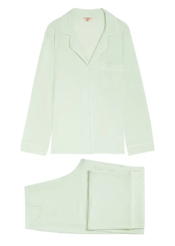 Eberjey Gisele Jersey Pyjama Set - Light Green