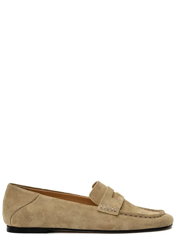 Dear Frances Drew Suede Loafers - Beige