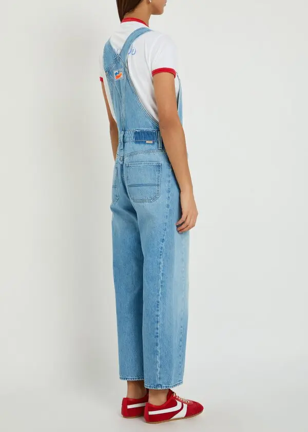 MOTHER The Half-pipe Denim Overalls - Blue
