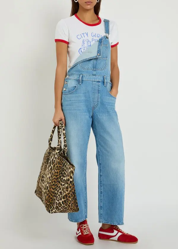 MOTHER The Half-pipe Denim Overalls - Blue