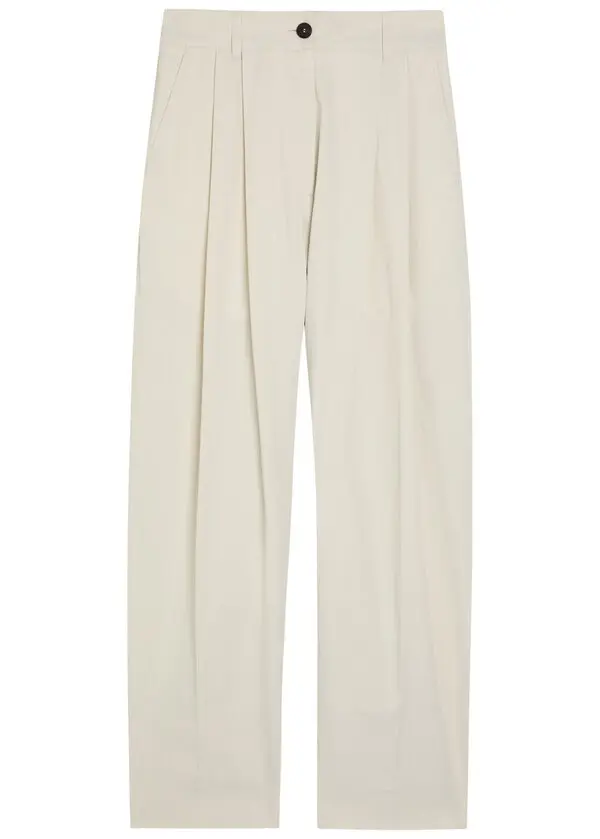 Studio Nicholson Pleated Barrel-leg Woven Trousers - Beige