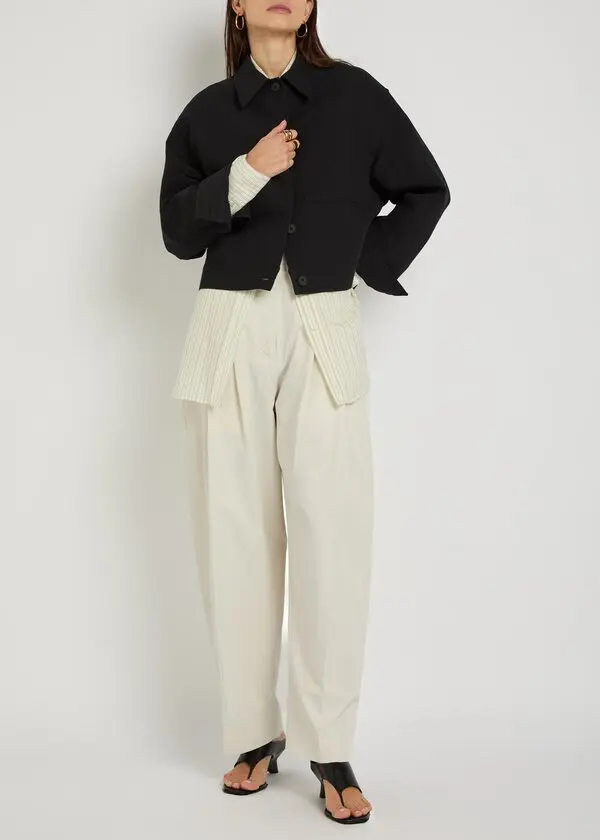 Studio Nicholson Pleated Barrel-leg Woven Trousers