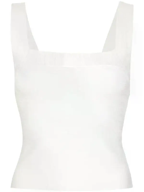 Simkhai Square-neck Knitted Top - Neutrals