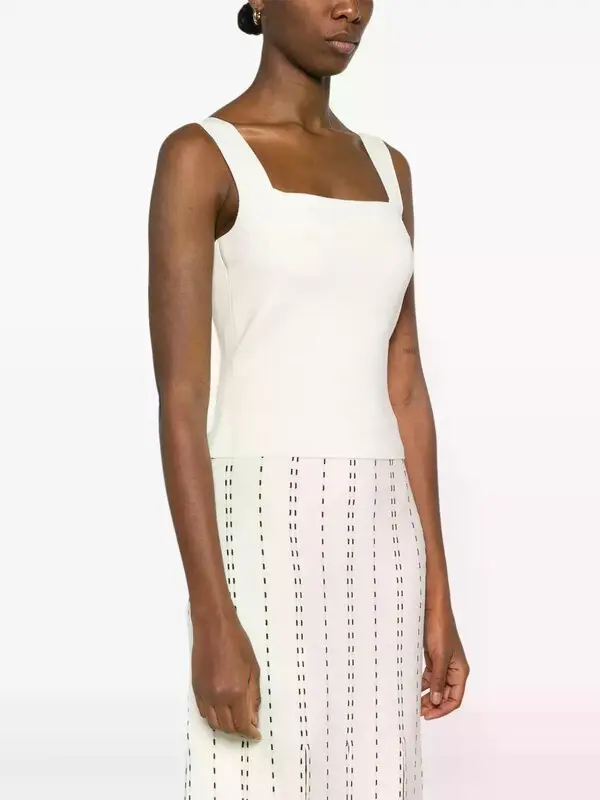 Simkhai Square-neck Knitted Top - Neutrals