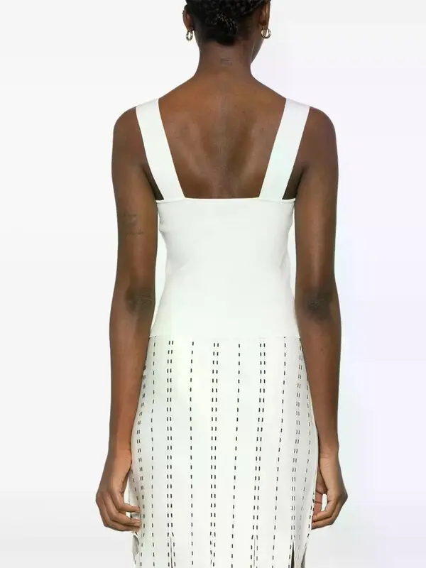 Simkhai Square-neck Knitted Top - Neutrals