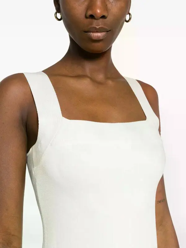 Simkhai Square-neck Knitted Top - Neutrals