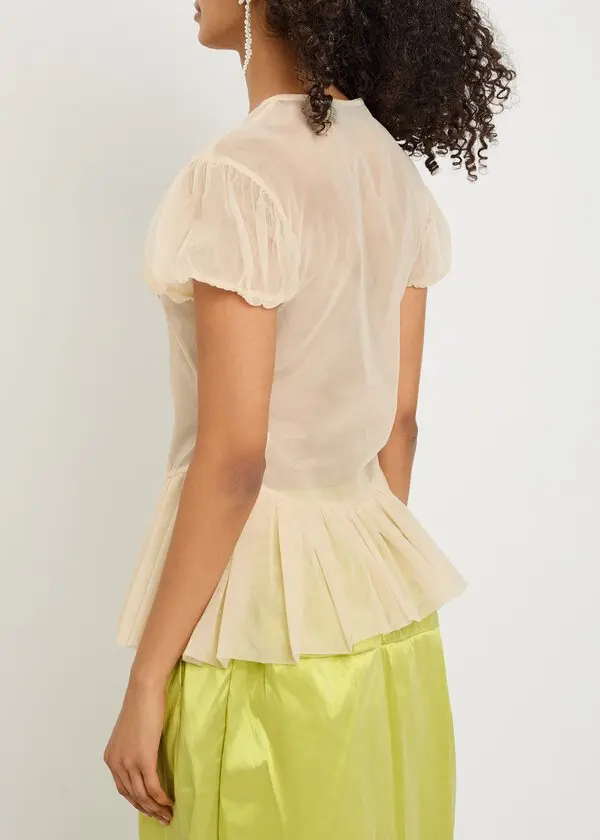 Simone Rocha Ballet Embellished Chiffon Blouse