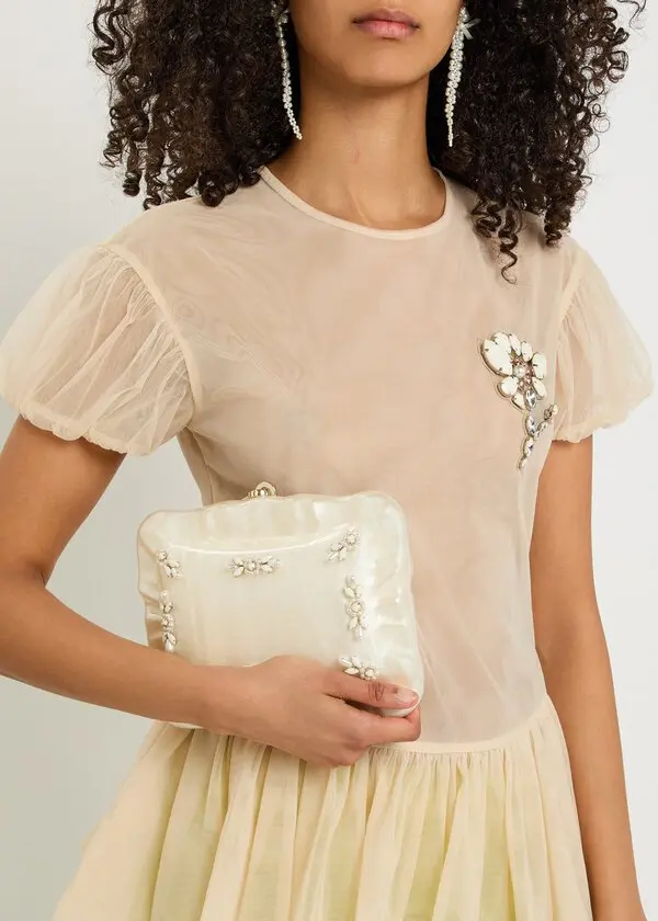 Simone Rocha Ballet Embellished Chiffon Blouse