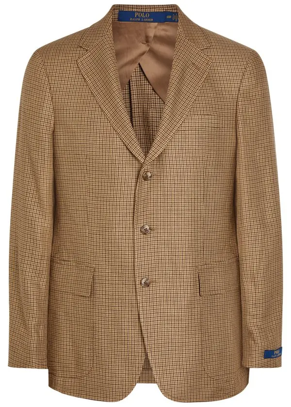 Polo Ralph Lauren Houndstooth Linen-blend Blazer