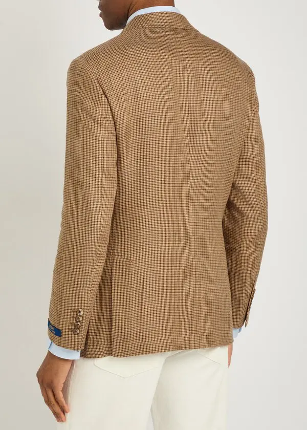 Polo Ralph Lauren Houndstooth Linen-blend Blazer