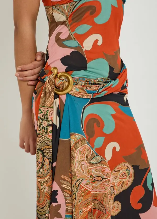 Etro Printed Mesh-jersey Maxi Dress