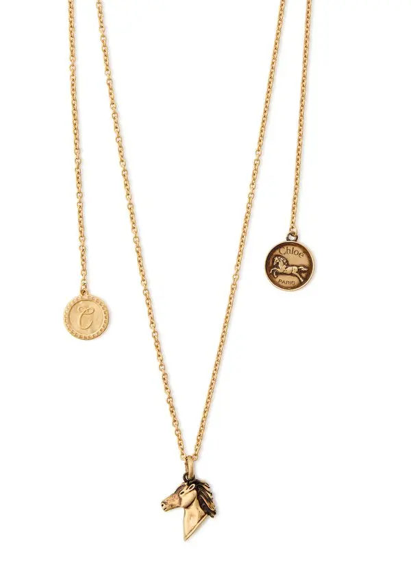 Chloé Charm-embellished Necklace - Gold