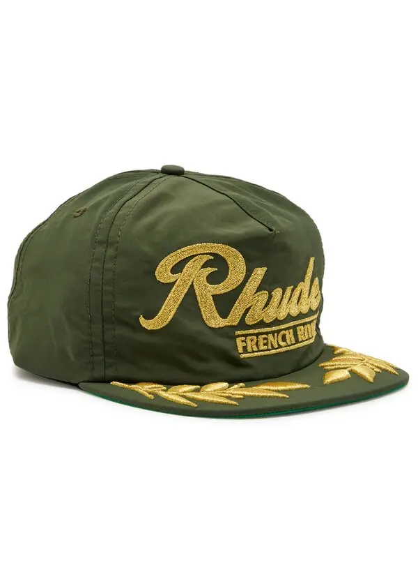 Rhude French Riviera Embroidered Nylon Cap - Green