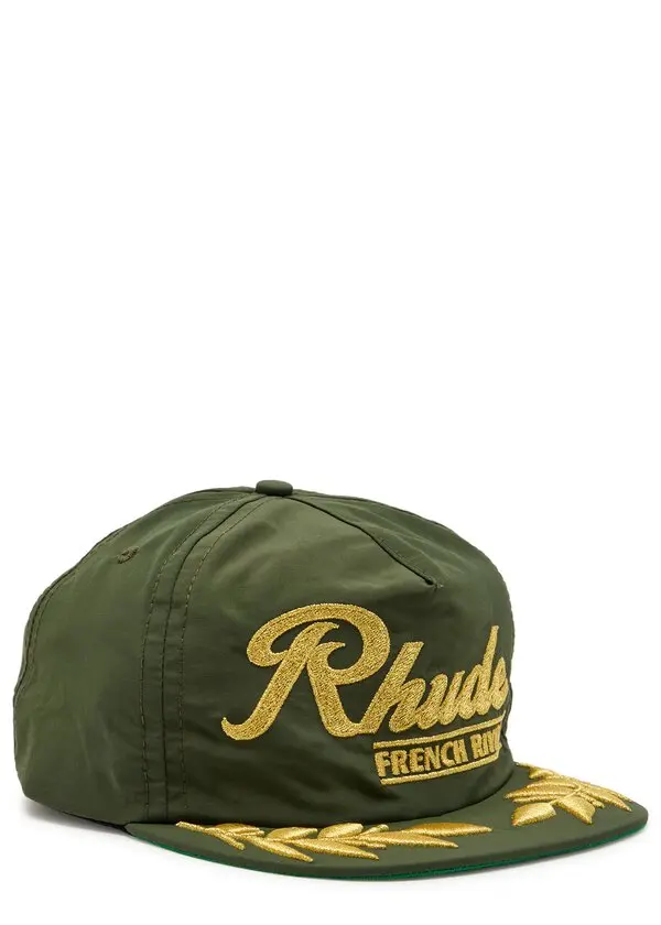 Rhude French Riviera Embroidered Nylon Cap - Green