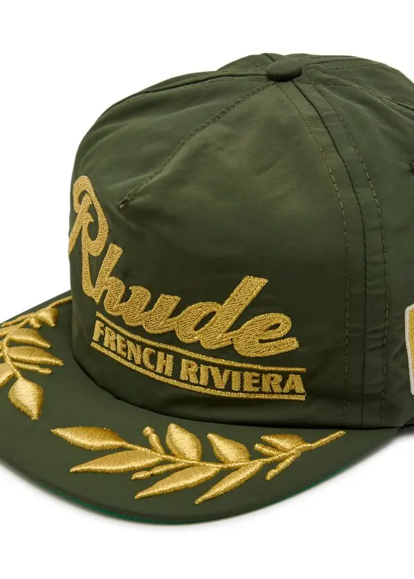 Rhude French Riviera Embroidered Nylon Cap - Green