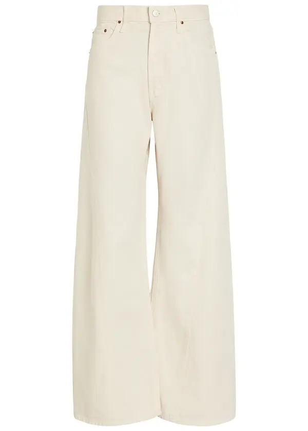 MOTHER The Lemon Twist Wide-leg Jeans - White