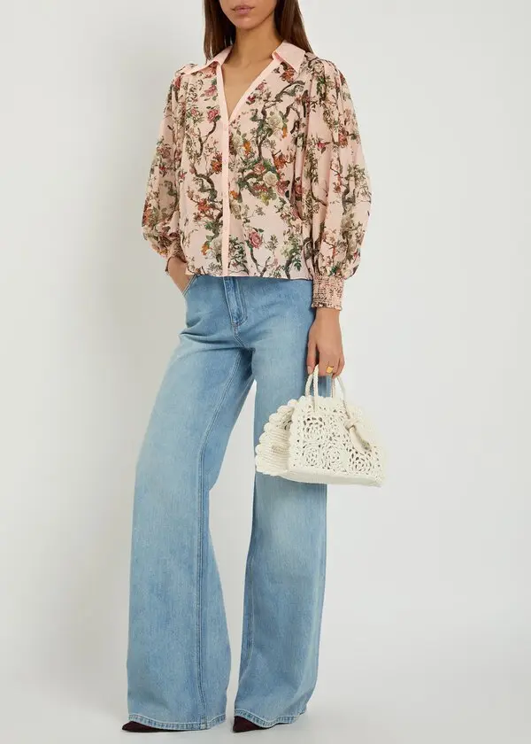 Alice + Olivia Wide-leg Denim Jeans - Blue