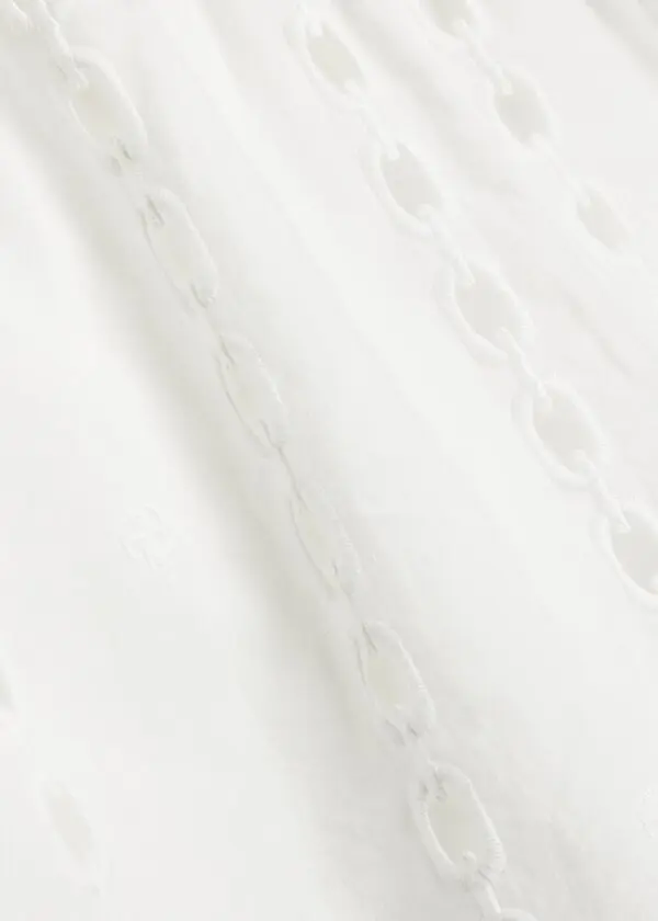 ANINE BING Embroidered Cotton Shorts - White
