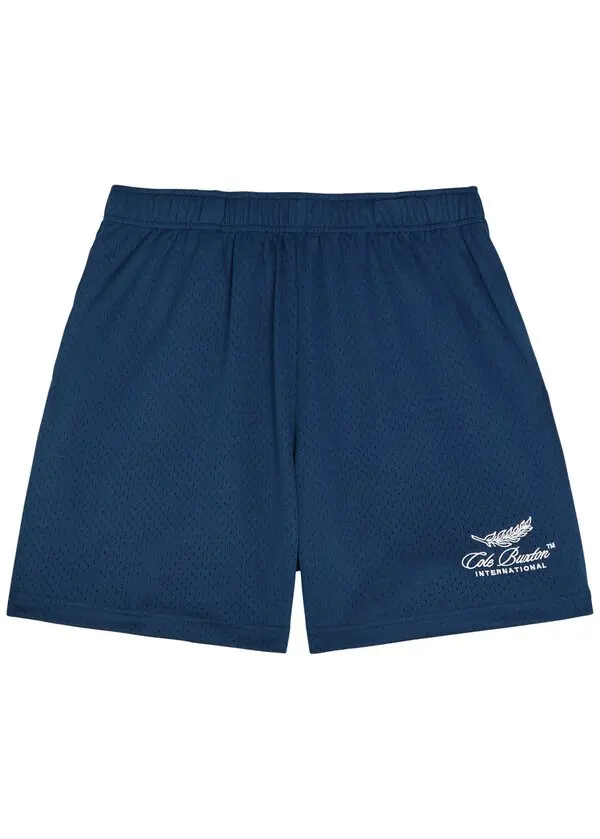 COLE BUXTON International Perforated Jersey Shorts - Navy