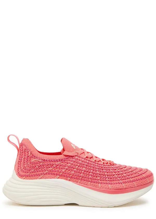 Apl Zipline Embroidered Knitted Sneakers - Pink