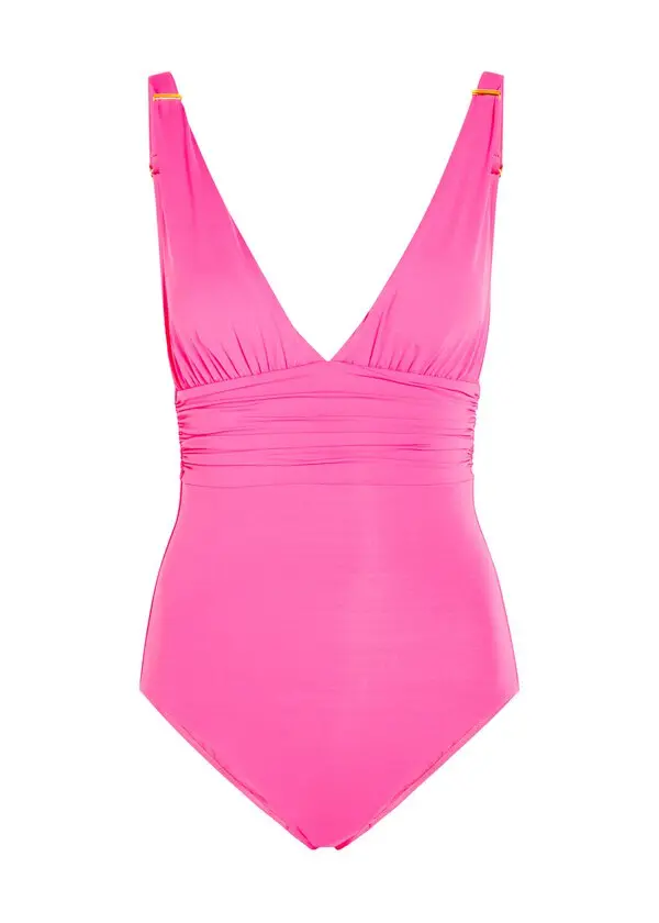 Melissa Odabash Panarea Plunge V-neck Swimsuit - Pink