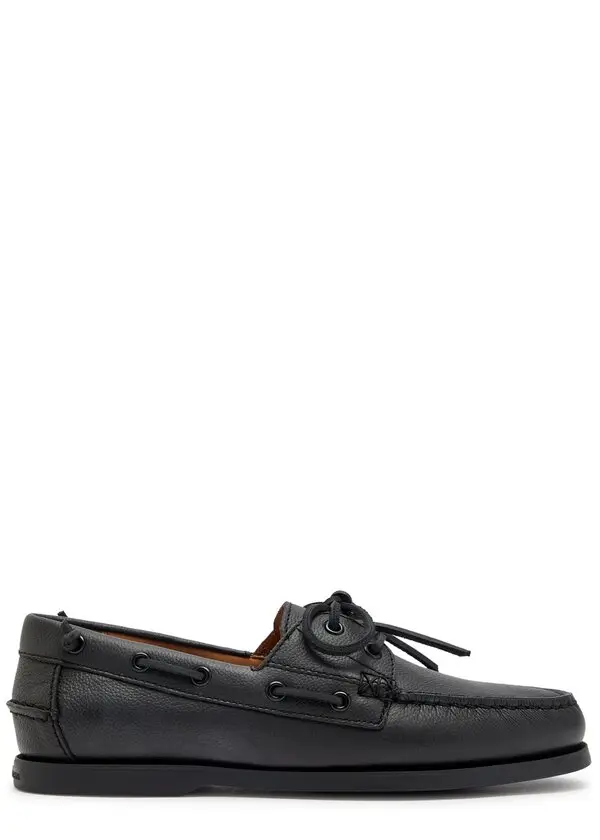 Polo Ralph Lauren Merton Grained Leather Loafers - Black