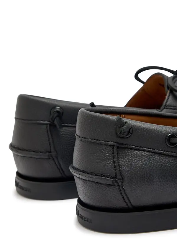 Polo Ralph Lauren Merton Grained Leather Loafers - Black