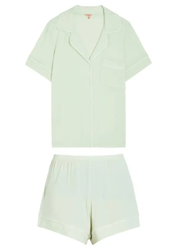 Eberjey Gisele Jersey Pyjama Set - Light Green