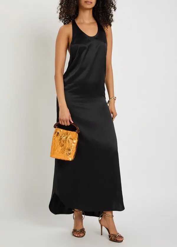 SKIIM Silk Racer-back Maxi Dress