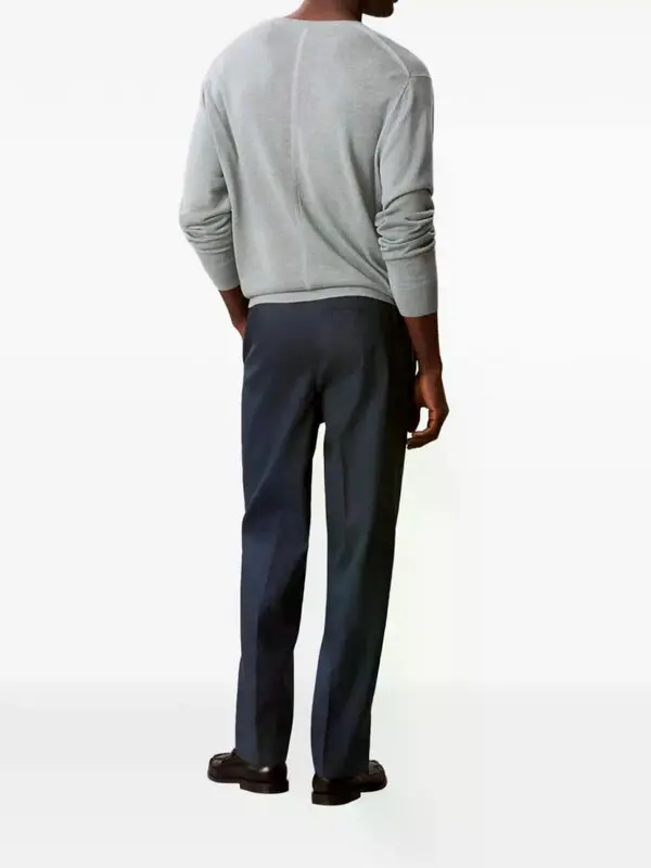 Calvin Klein Elasticated-waistband Pressed-crease Trousers