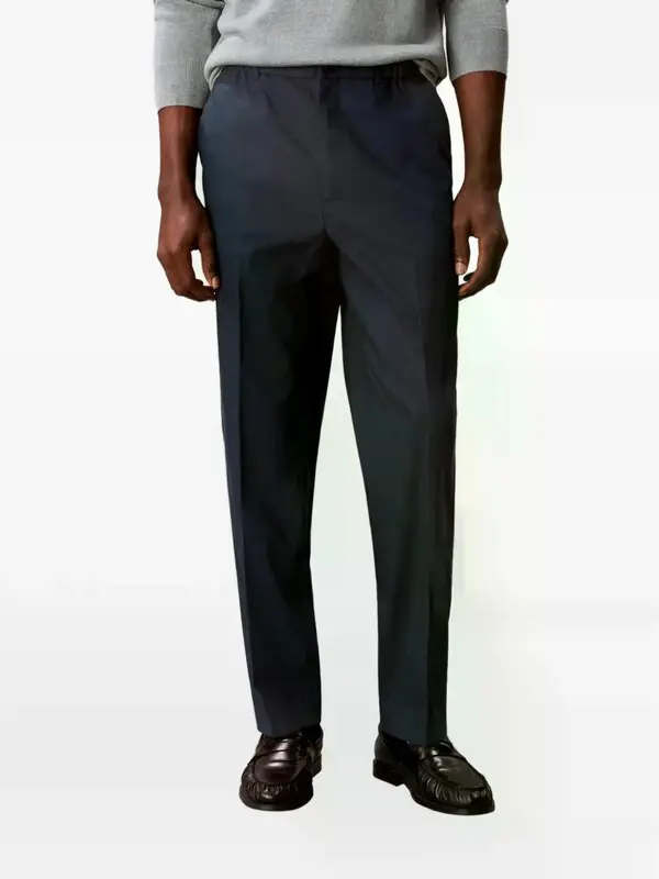 Calvin Klein Elasticated-waistband Pressed-crease Trousers
