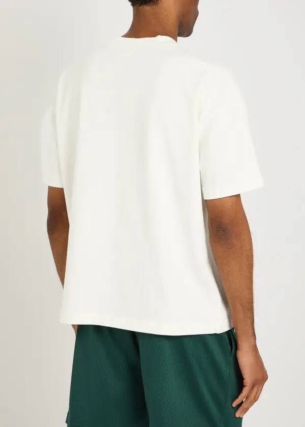 COLE BUXTON International Logo-embroidery Cotton T-shirt - White
