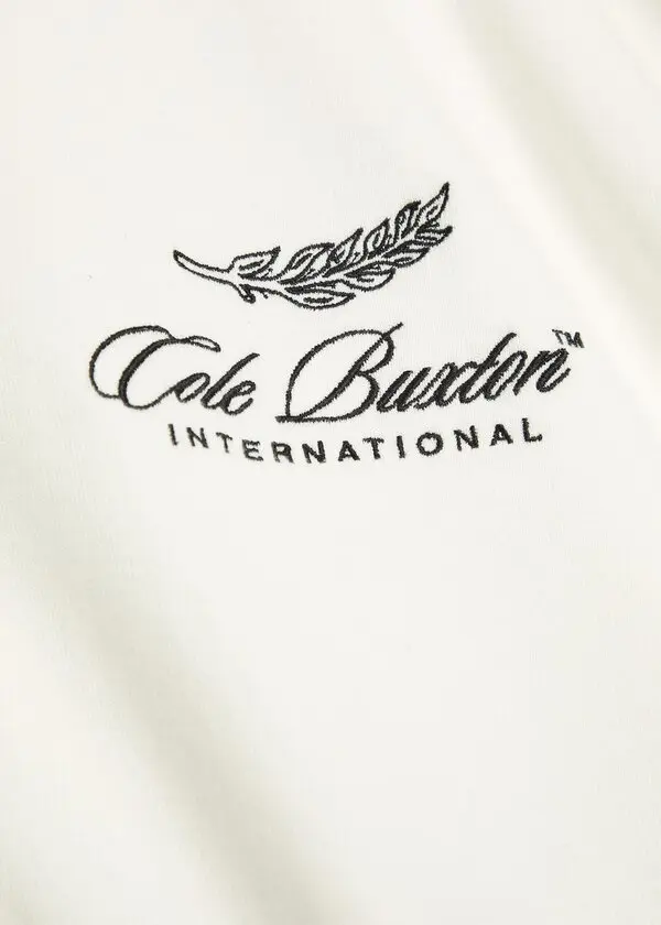 COLE BUXTON International Logo-embroidery Cotton T-shirt - White