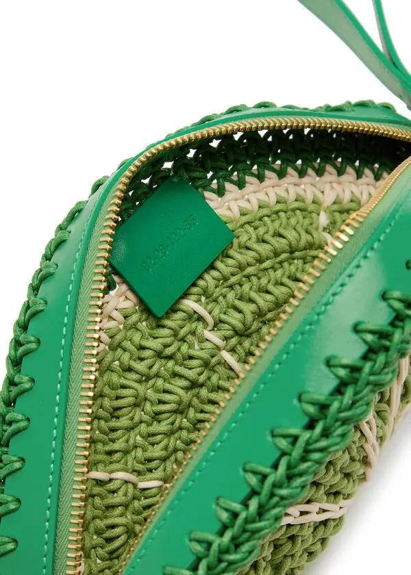 Chloé Braided Waxed Cord Clutch - Green