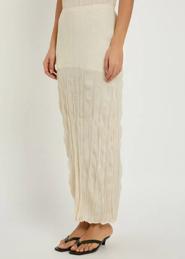 TOTEME Fine-knit Maxi Skirt - Peach
