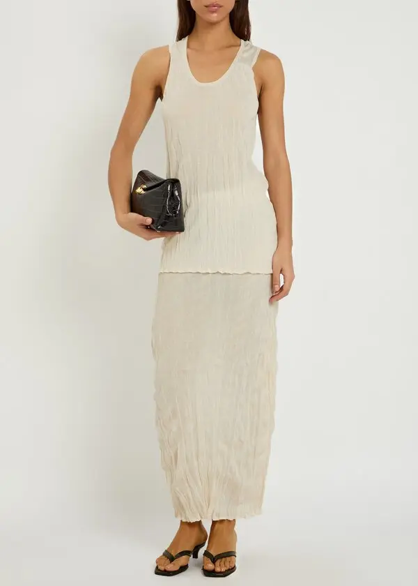TOTEME Fine-knit Maxi Skirt - Peach
