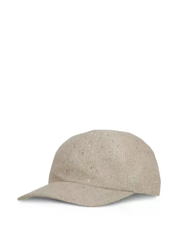 PANICALE Sequin-embellished Baseball Cap - Neutrals