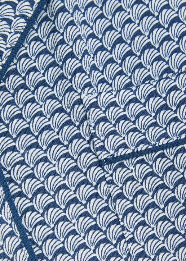 Eberjey Gisele Printed Jersey Pyjama Set - Navy