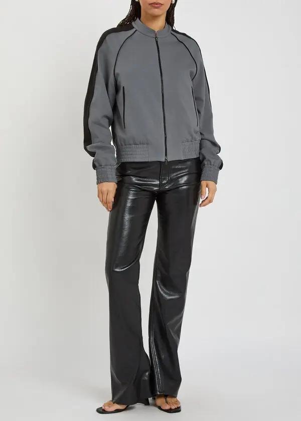 AARON ESH Panelled Jersey Varsity Zip-up Jacket