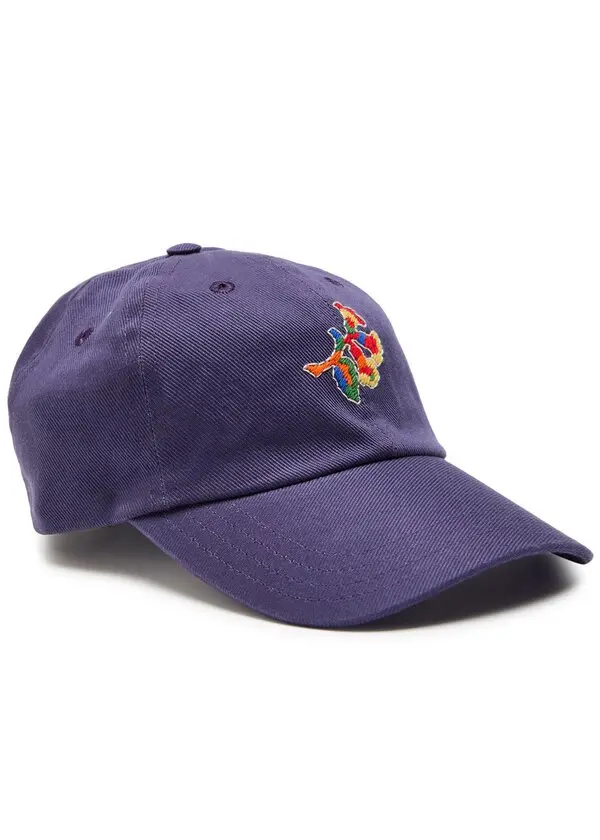 DRAKE'S Embroidered Cotton-twill Cap - Navy