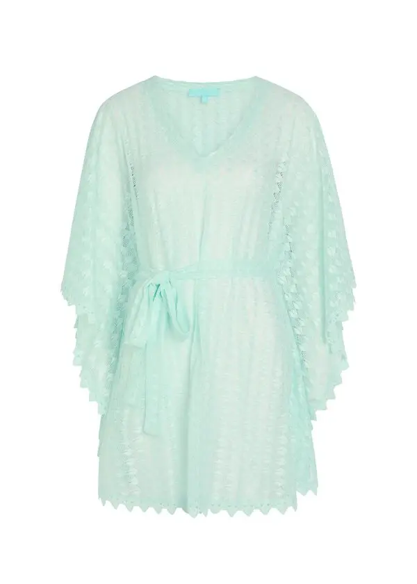 Melissa Odabash Petra Belted Cover-up Mini Dress - Mint
