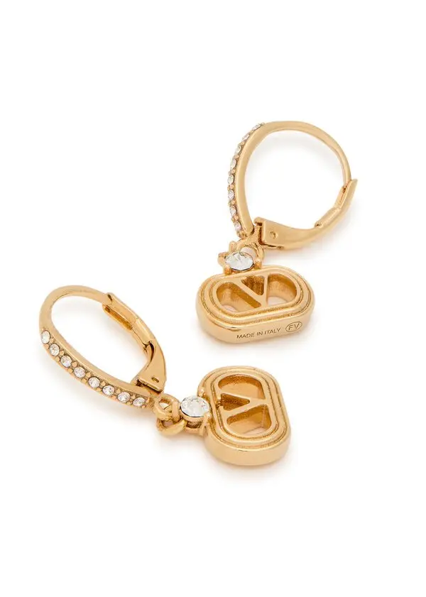 Valentino Garavani Ovalette Vlogo Hoop Earrings